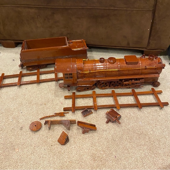 Other | Hudson Train Locomotive Steam Engine Coal Car Mahogany Wood ...